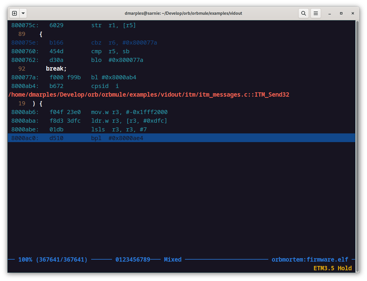 Instruction Tracing using SWO – Orbcode